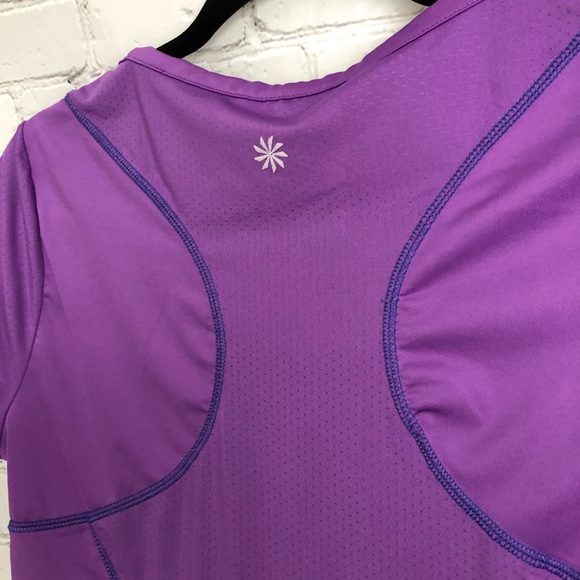 Athleta | Tops | Athleta Purple Short Sleeve Top | Poshmark